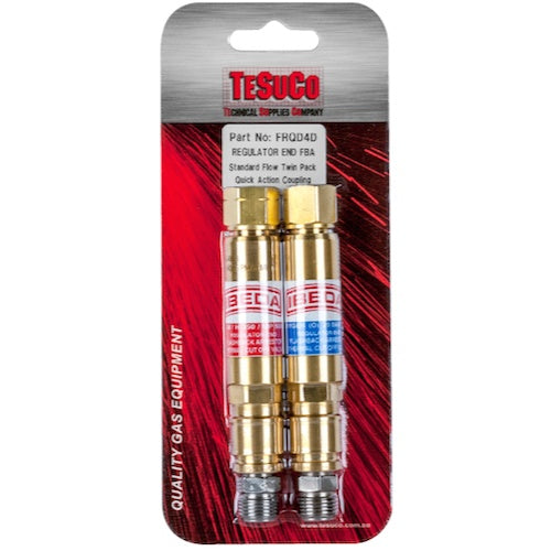 Ibeda Quick Action Coupling Flashback Arrestor Regulator End Twin Pack ...